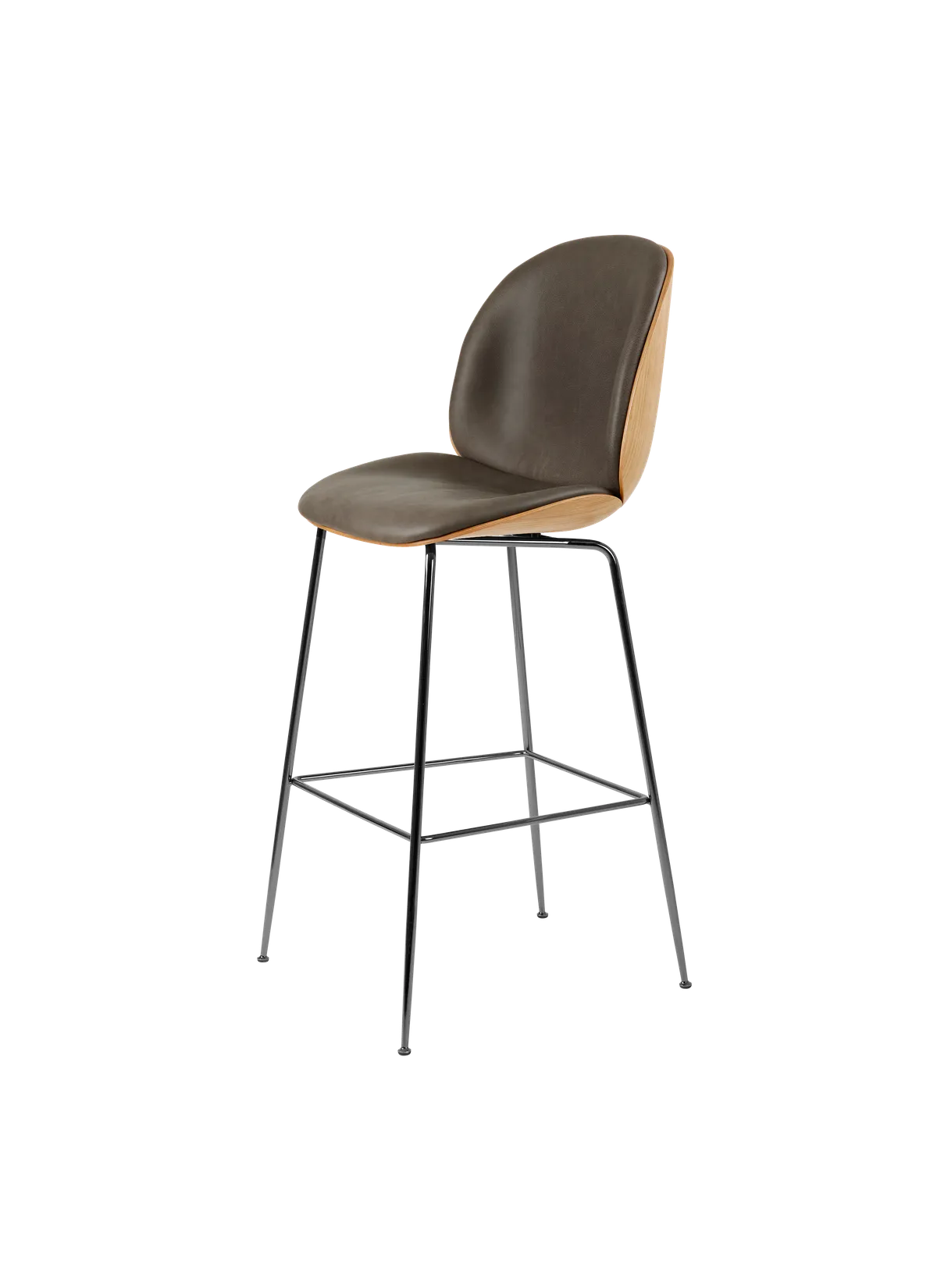 GUBI Beetle Bar Chair, 3D Veneer - Front Upholstered